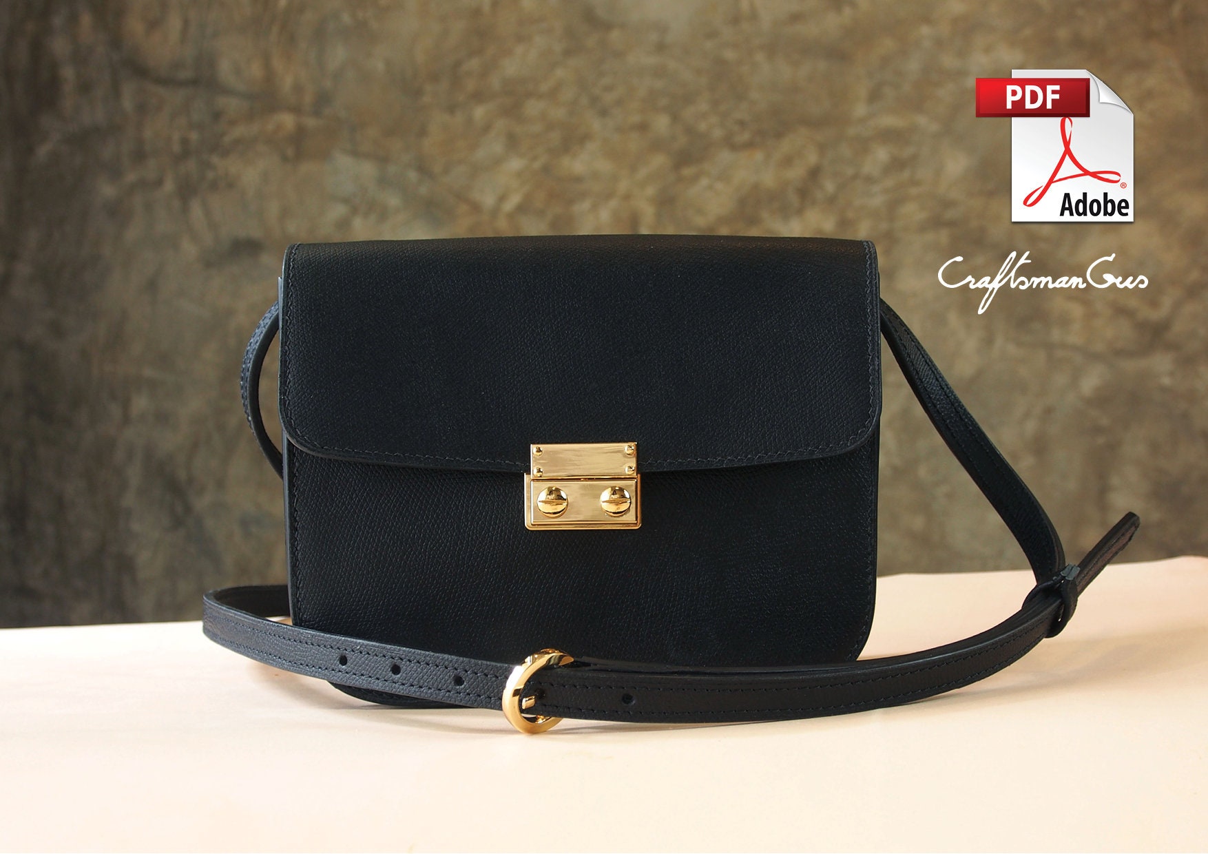 Leather Bag Pattern PDF Files: Boxy Bag with How to Guide | Etsy