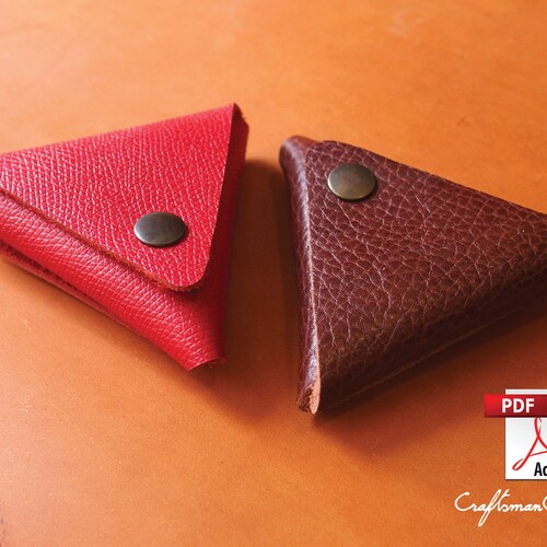 Leather Bag Pattern PDF Files: Leather Coin Purse - Etsy