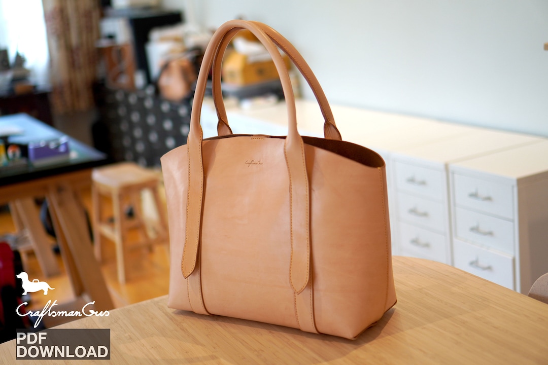 Leather Bag Pattern (PDF Files) Bridge Tote Pattern (with VDO How to Guide) - Etsy
