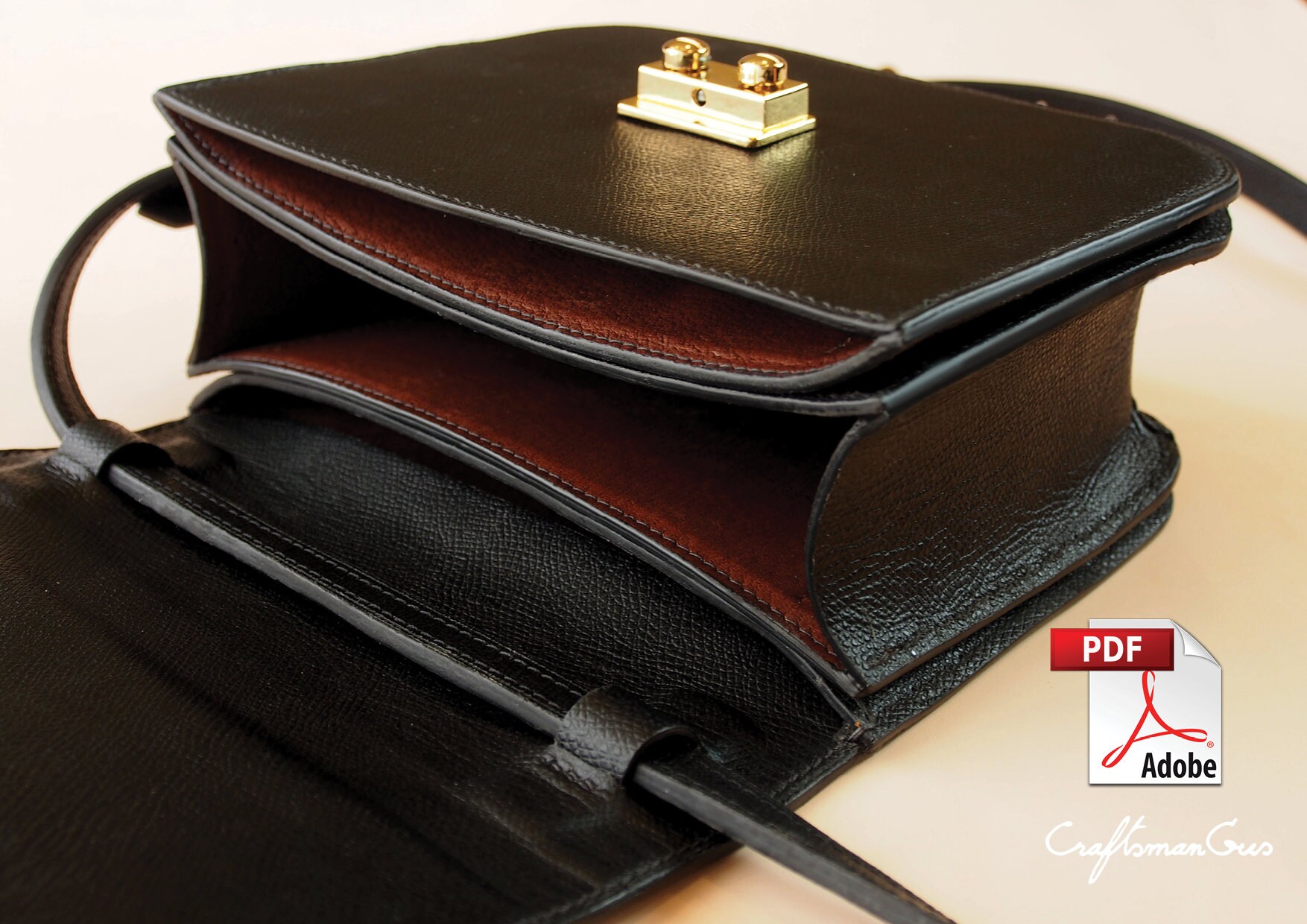 Leather Bag Pattern PDF Files: Boxy Bag with How to Guide | Etsy