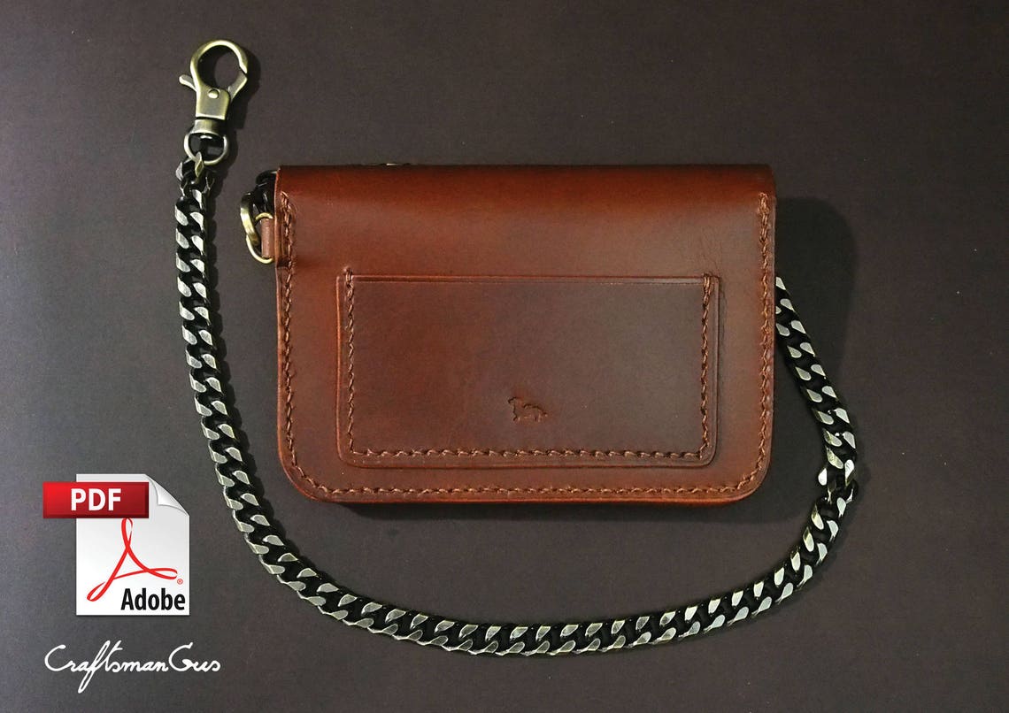 Leather Wallet Pattern PDF Files: Trucker Wallet with how | Etsy