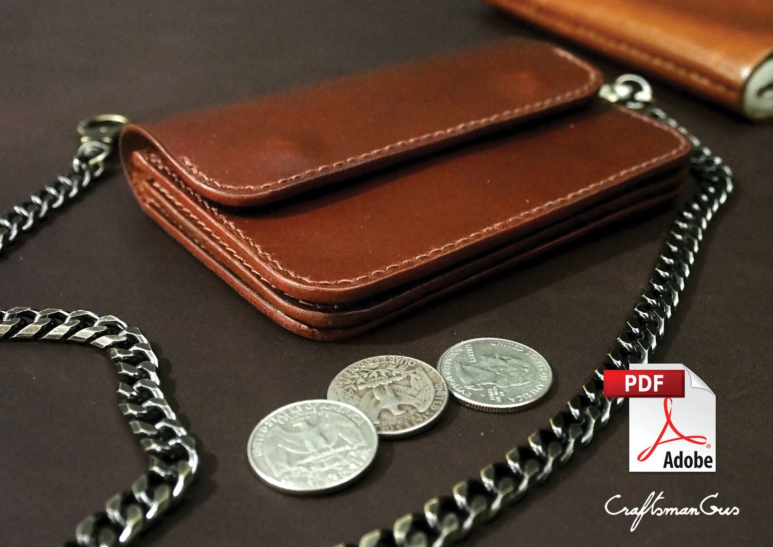 Leather Wallet Pattern (PDF Files): Trucker Wallet (with How to Guide ...