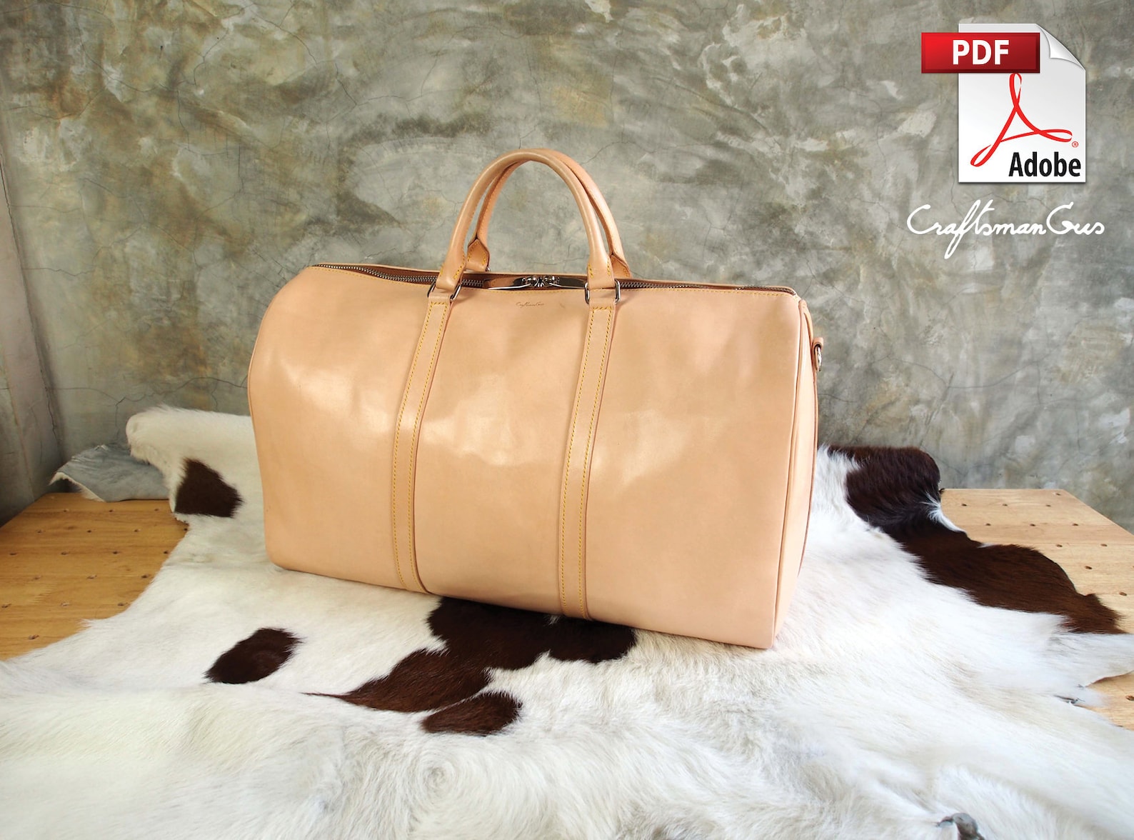 Leather Bag Pattern (PDF Files): Duffle 45 Bag (with How to Guide) - Etsy