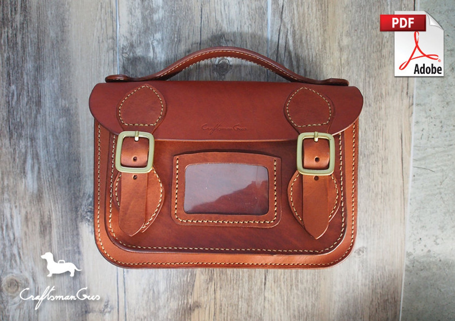 Leather Bag Pattern PDF Files Leather Satchel Bag with How | Etsy