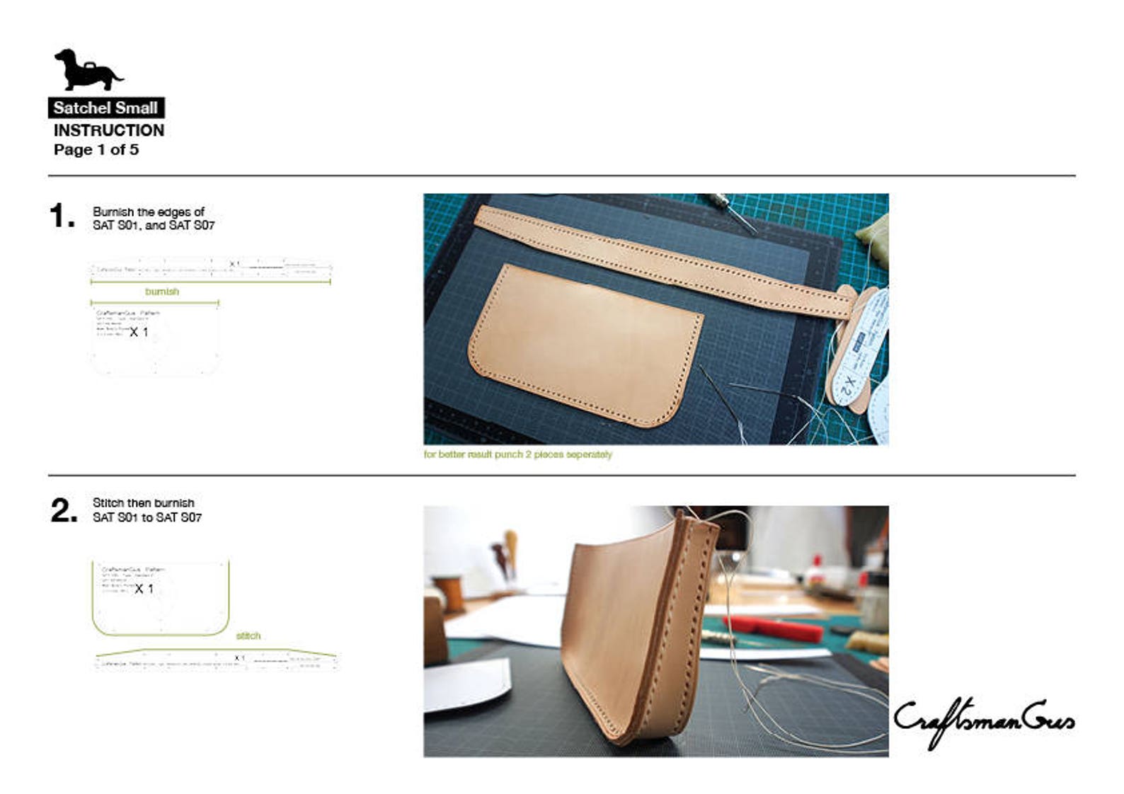 Leather Bag Pattern PDF Files Satchel Bag Pattern with How - Etsy