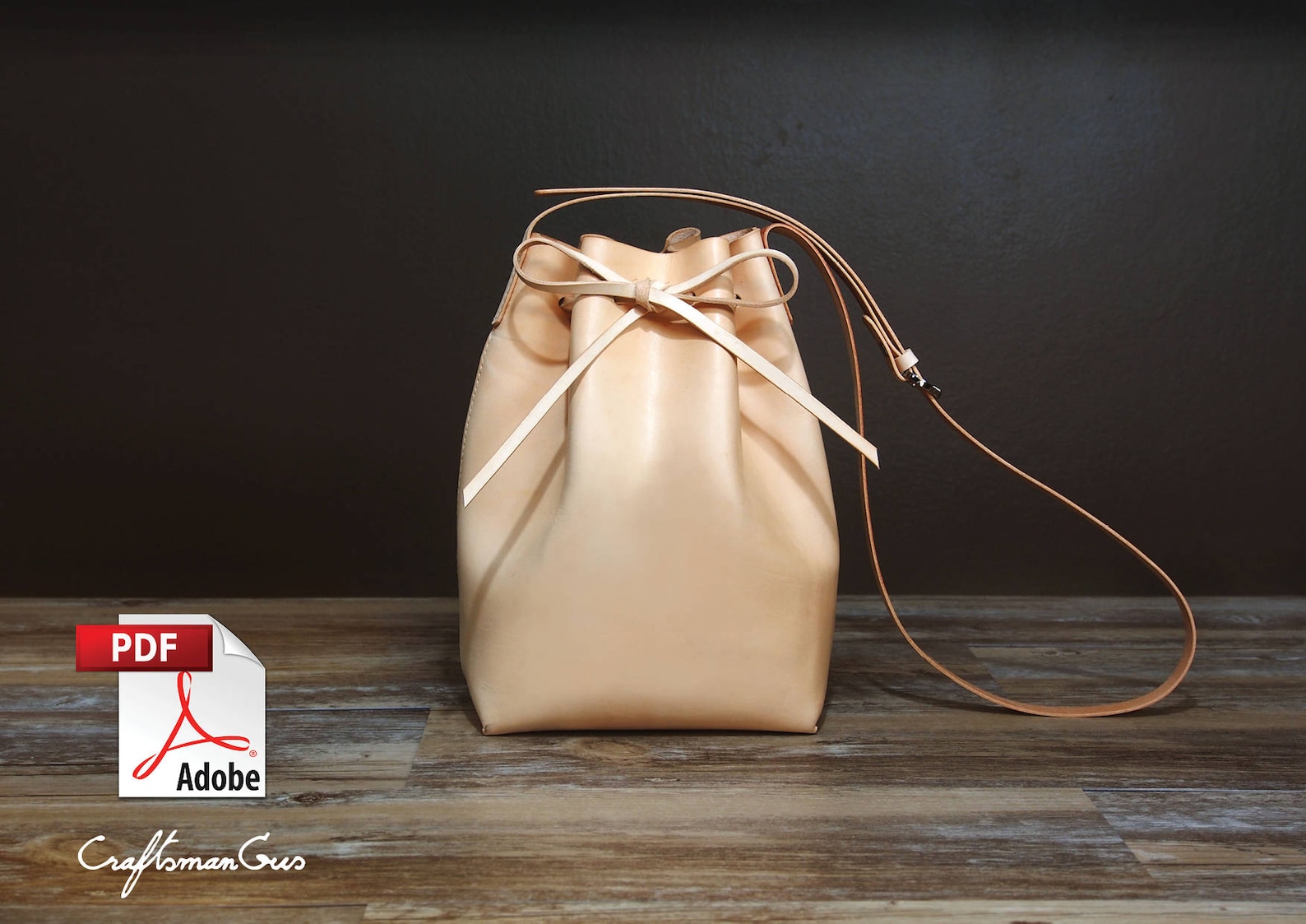 Leather Bag Pattern PDF Files: Leather Bucket Pattern with - Etsy