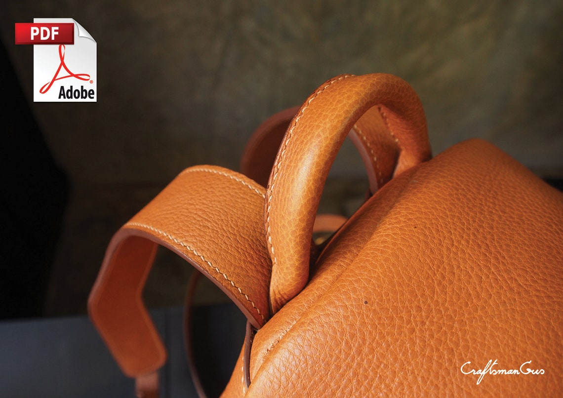 Leather Bag Pattern PDF Files: Small Backpack with How to - Etsy