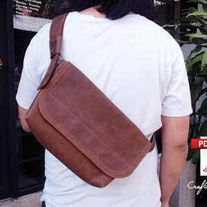 Leather Bag Pattern (PDF Files): Small Samui Messenger Bag (with How to ...