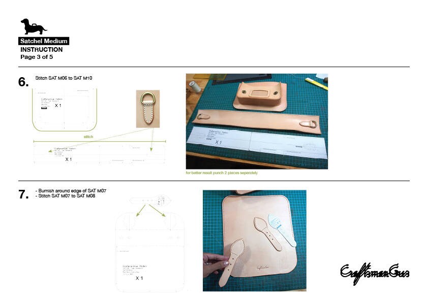 Leather Bag Pattern PDF Files Leather Satchel Bag with How | Etsy