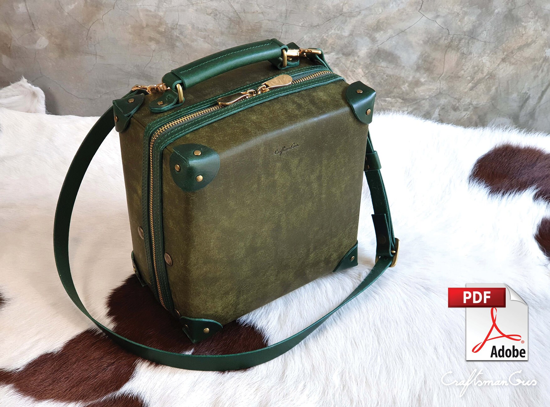 Leather Bag Pattern (PDF Files): Simple Trunk (with How to Guide) - Etsy