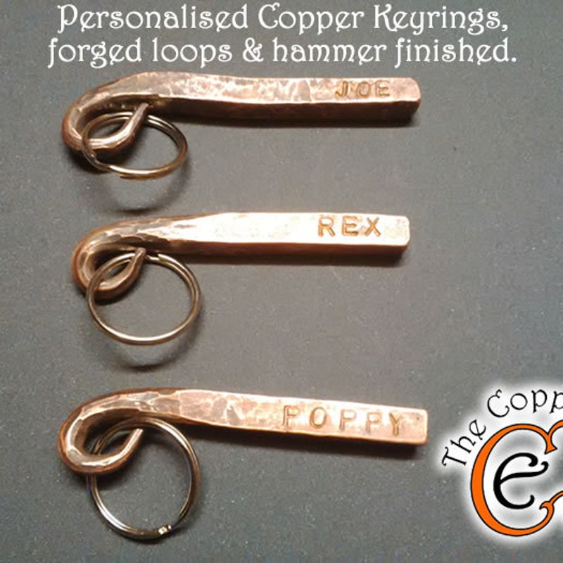 Copper Keyring - Etsy UK