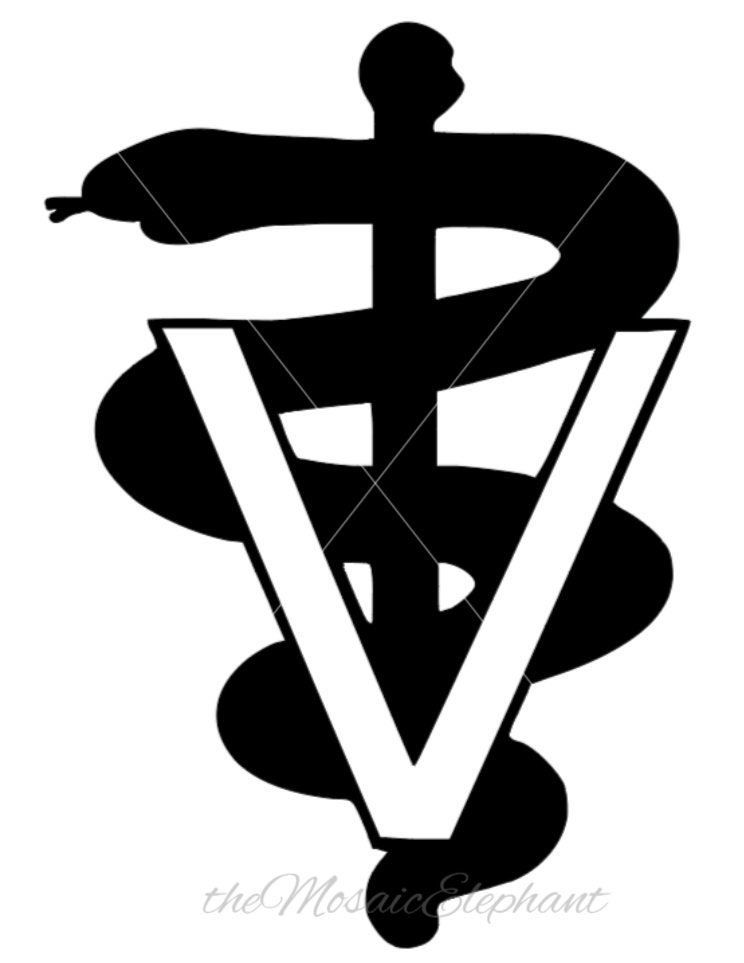 Vinyl Veterinarian Symbol Veterinarian Caduceus Veterinarian - Etsy