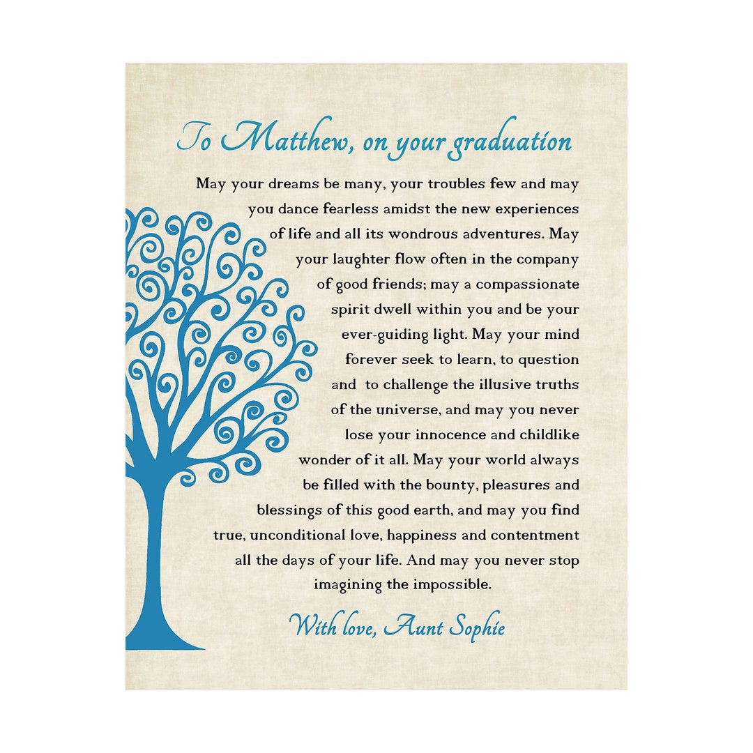 Personalized Graduation Print - College Graduation Gift Ideas ...