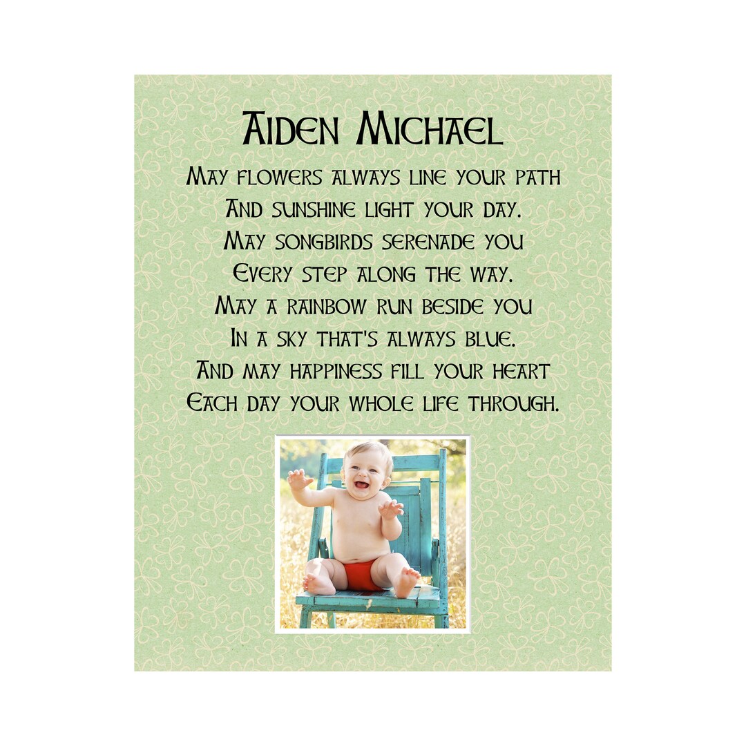 Irish Baby Blessing, Irish Nursery Decor, Irish Baby Prints, Baby ...