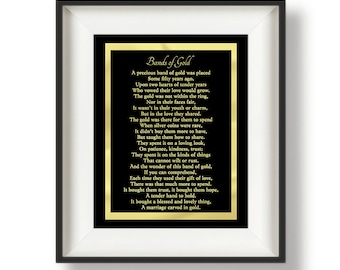 Golden Day Poem 50th Anniversary U Frame It Art Golden - Etsy