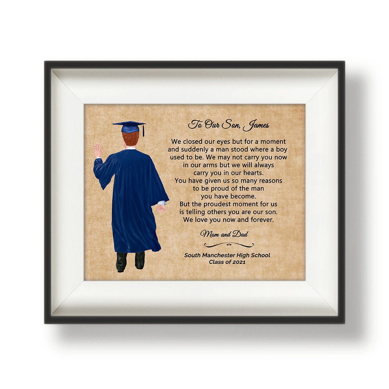 Graduation Gift for Son, Son College Graduation Gift, Personalized ...