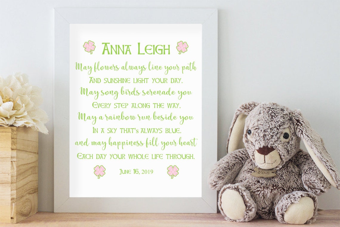 Irish Baptism Blessing Irish Blessing for Baby | Etsy