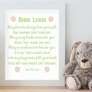 Irish Baptism Blessing Irish Blessing for Baby Personalized Nursery ...