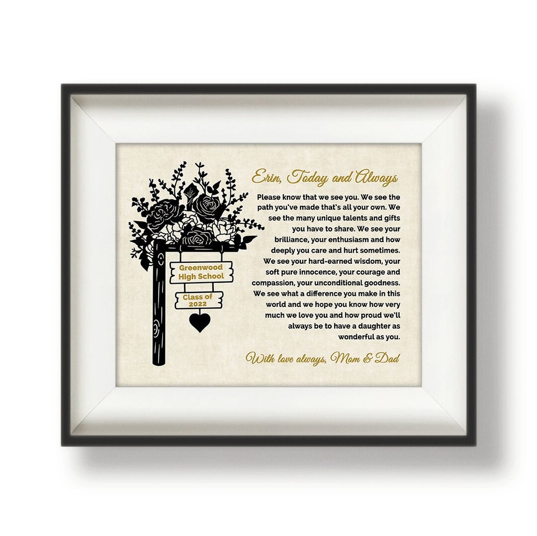 Graduation Gift for Daughter From Parents, Personalized, Daughter ...