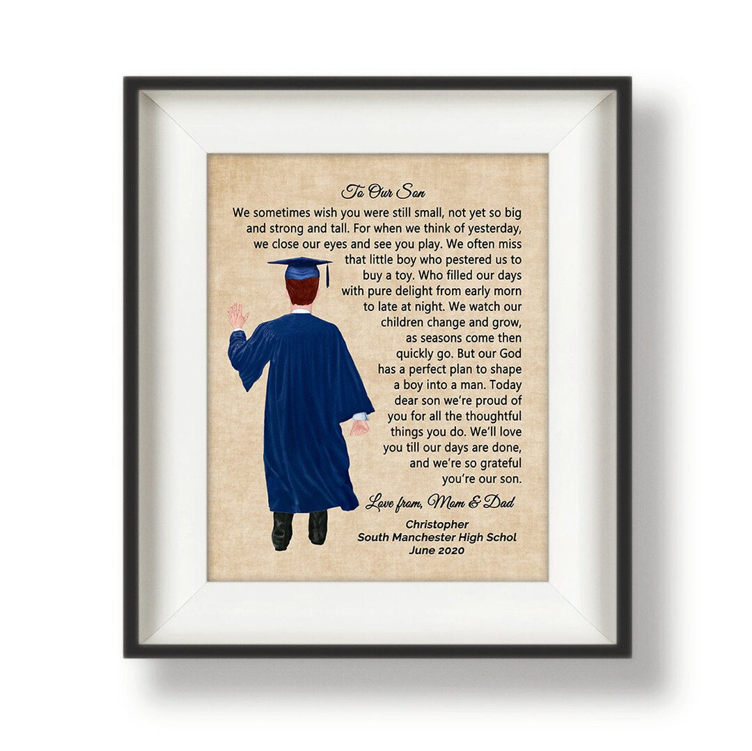 Graduation Gift for Son - Graduation Son Gift - Personalized Graduation ...