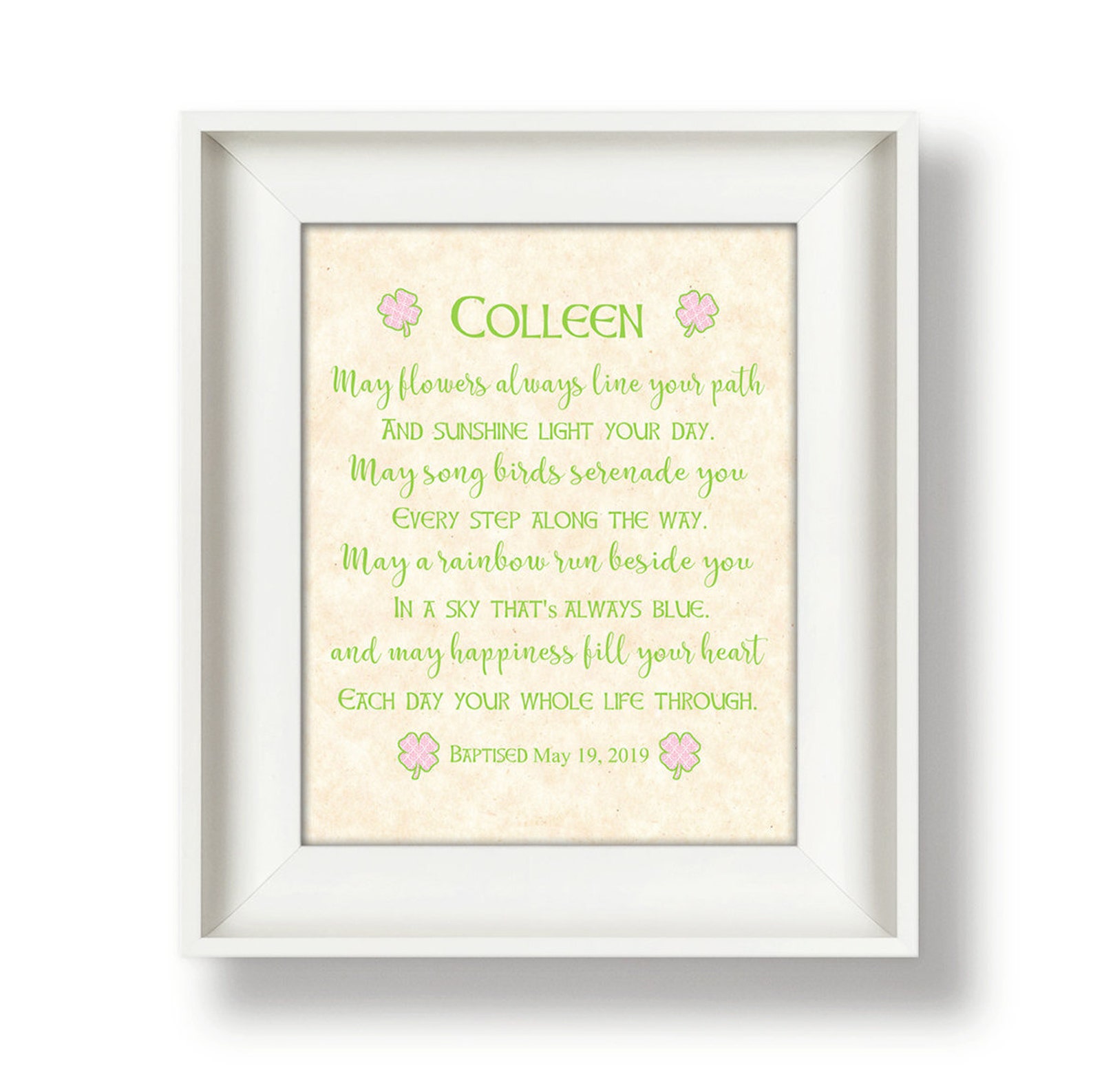 Irish Baptism Blessing Irish Blessing for Baby - Etsy
