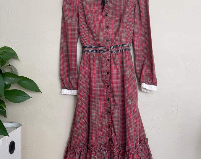 Vintage Gunne Sax Red Plaid Holiday Dress - Etsy