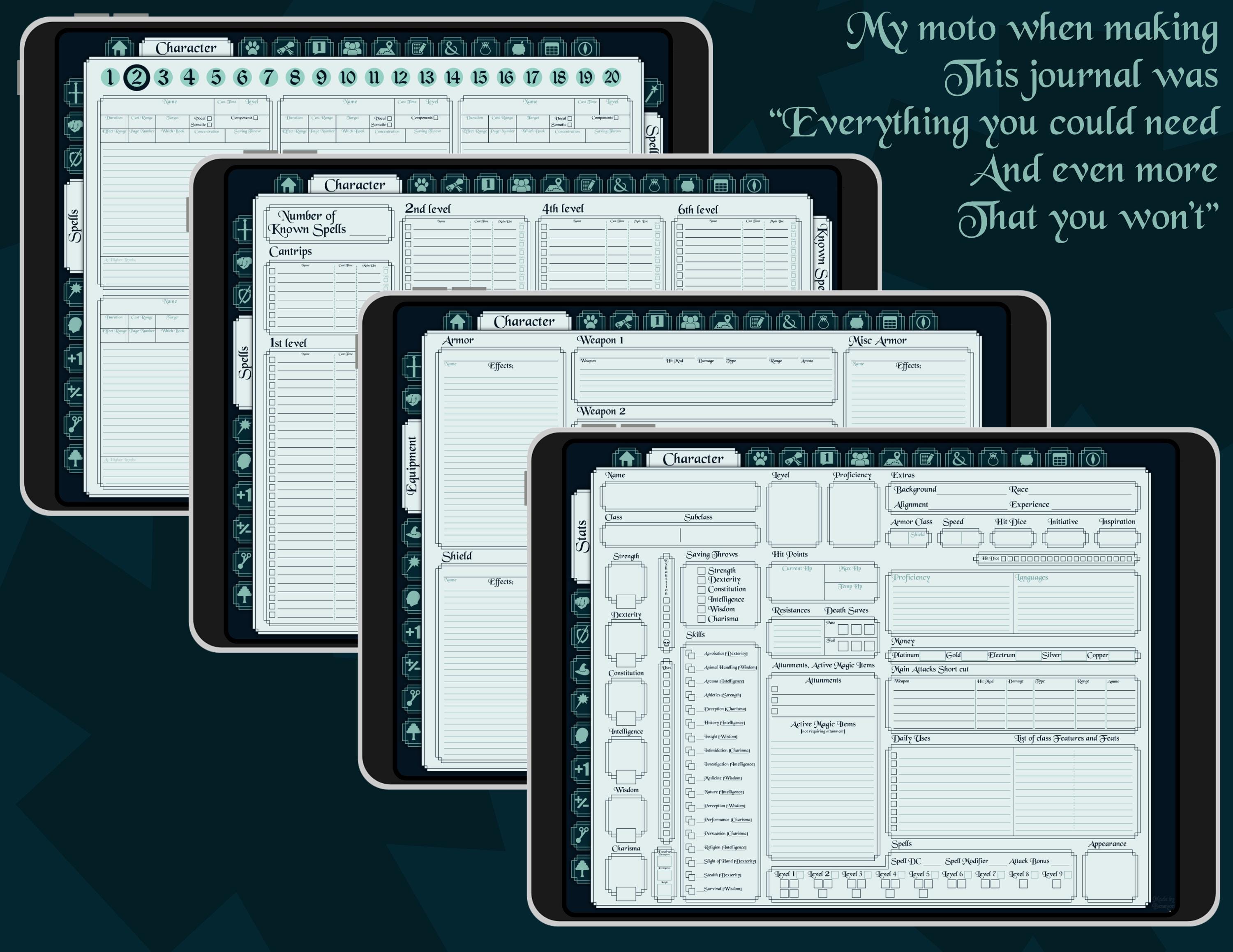 Storm --- Dnd Journal - Digital Notebook - Session Tracker - Campaign ...