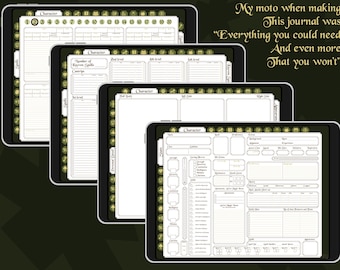 Floral Orange--- Dnd Journal - Digital Notebook - Session Tracker ...