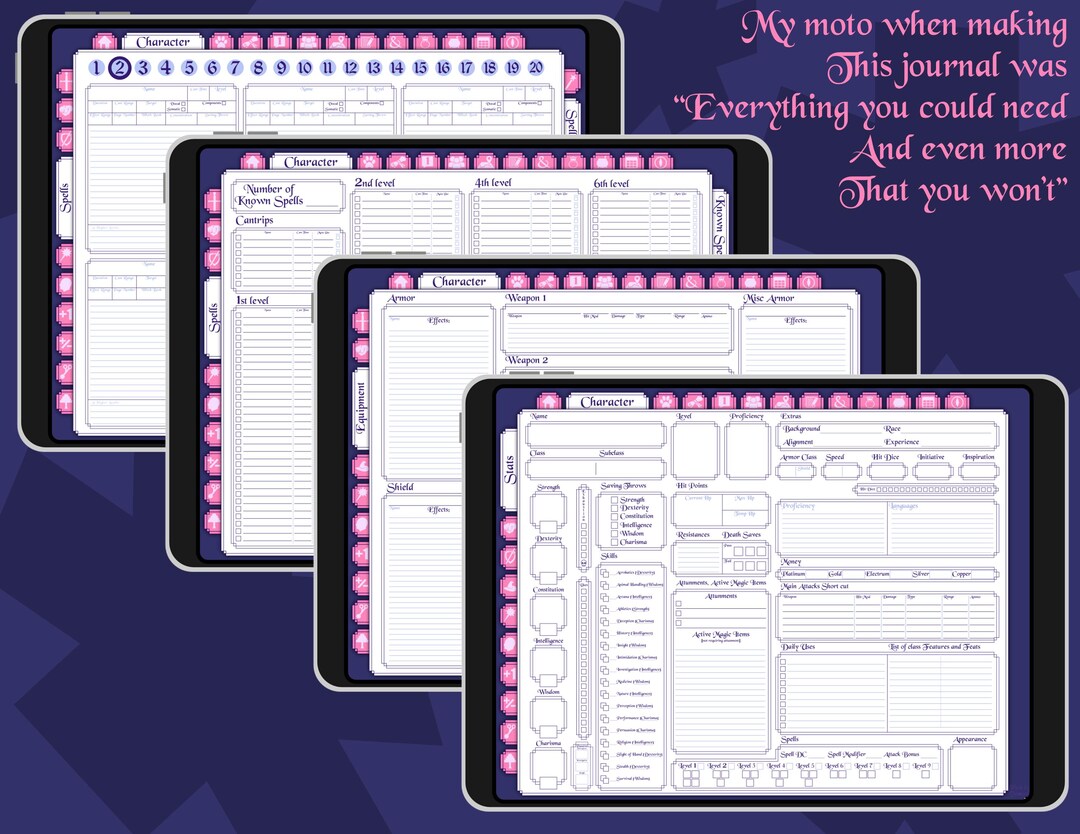 Mystic Storm --- Dnd Journal - Digital Notebook - Session Tracker ...