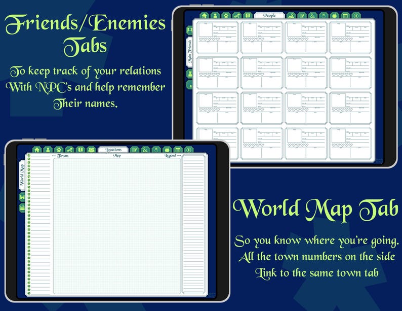 Peacock --- Dnd Journal - Digital Notebook - Session Tracker - Campaign ...