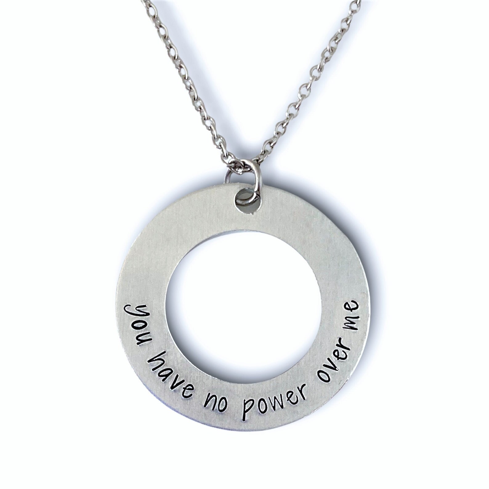 You Have No Power Over Me, Hand Stamped Necklace, 80s Pop Culture ...