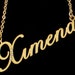 XIMENA Gold Tone Name Necklace With Crystals Personalized - Etsy
