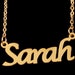 SARAH - Name Necklace 18ct Gold Plated - Free Gift Box & Bag ...