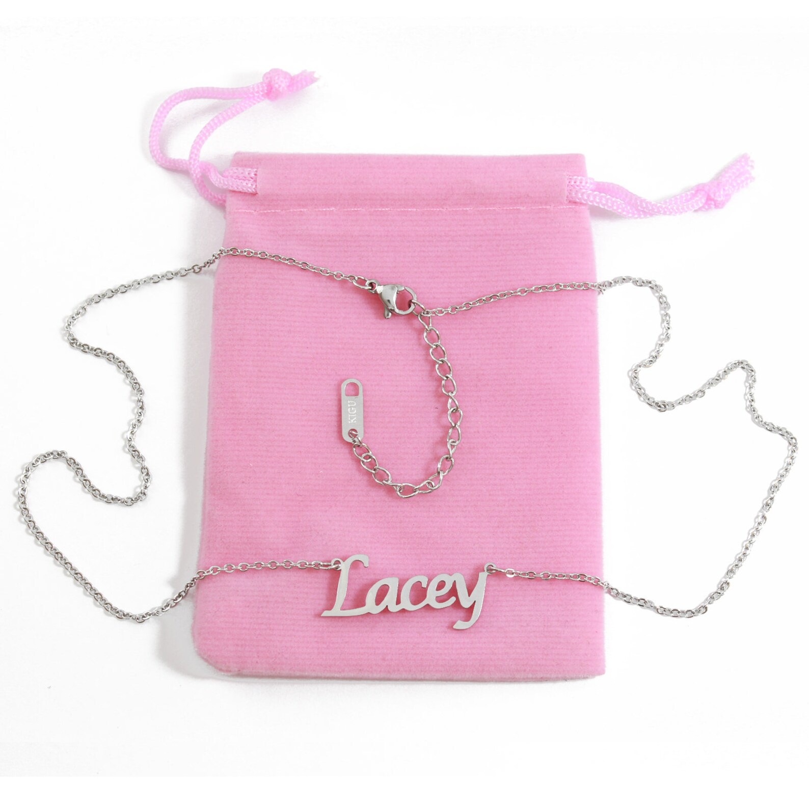 LACEY Personalized Name Necklace 18k Rose Gold/gold - Etsy