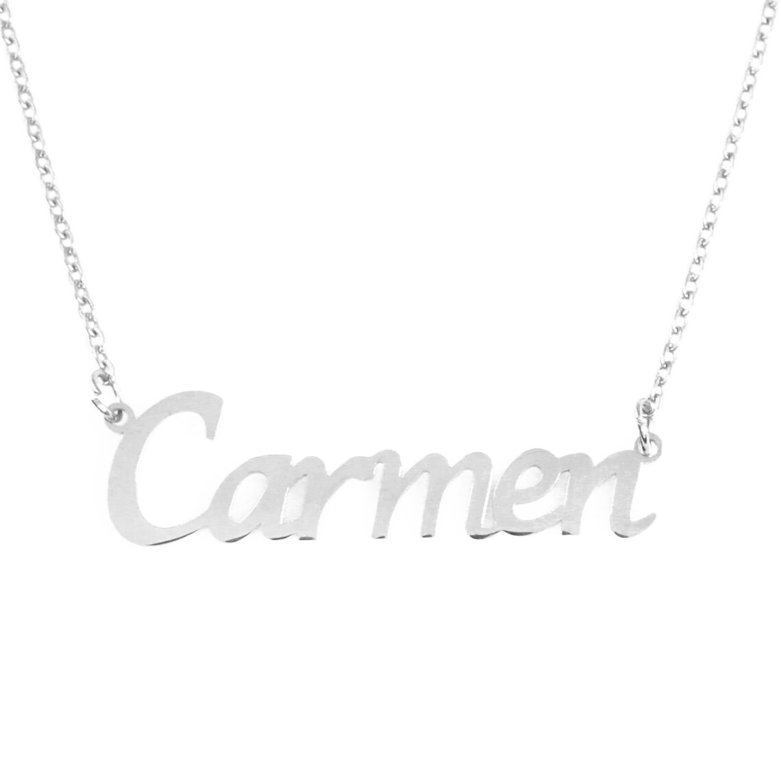 CARMEN Personalized Name Necklace 18ct Rose - Etsy