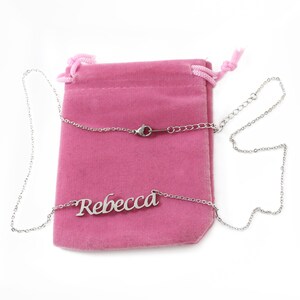 REBECCA Silver Tone Name Necklace Personalized Jewellery - Etsy
