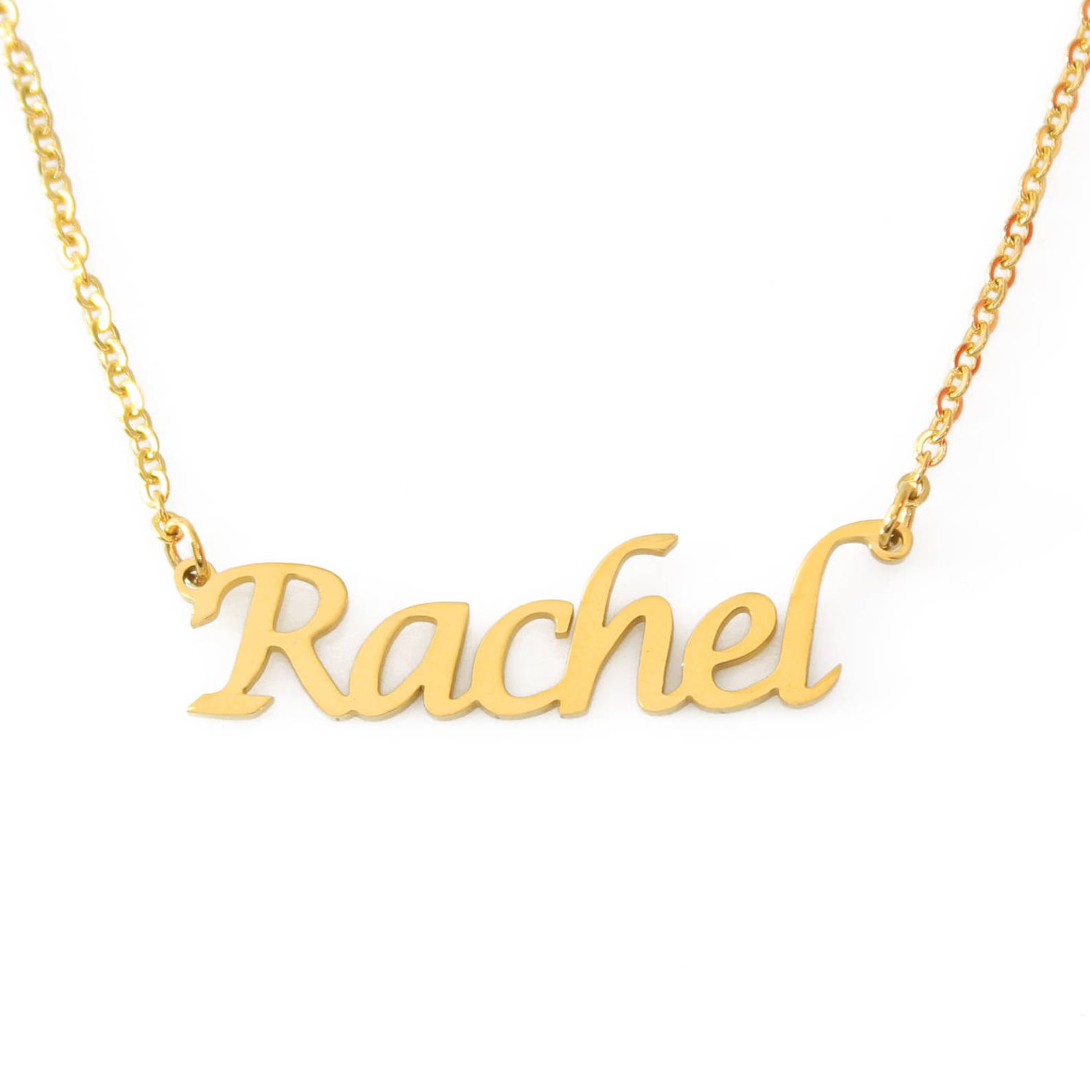 Name Necklace Rachel-gold Name Necklace Personalized Jewellery Gift Box ...