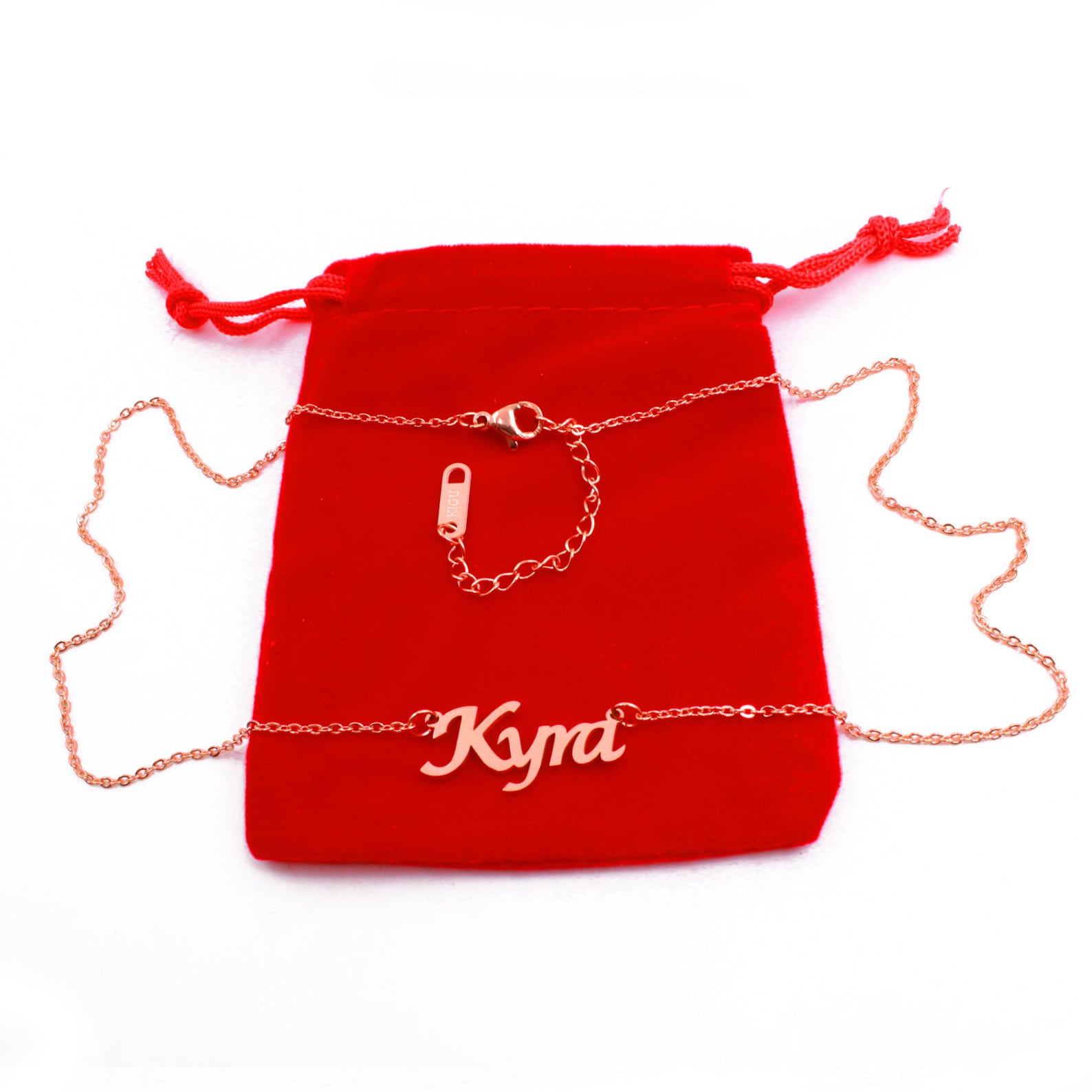 Kyra- Rose Gold Name Necklace - Personalized Jewellery - Free Gift Box ...