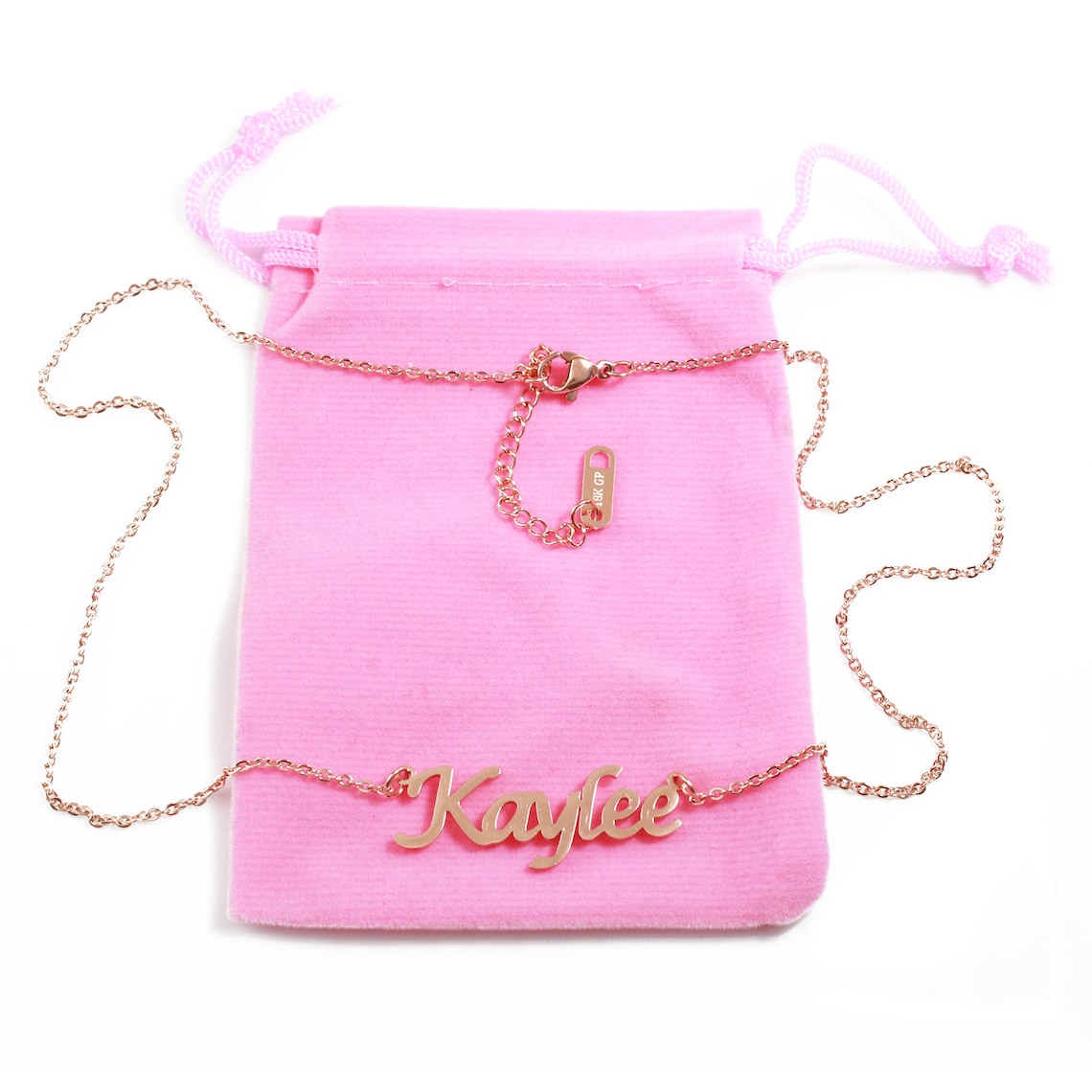 KAYLEE - Rose Gold Personalized Name Necklace - Free Gift Box & Bag - Etsy
