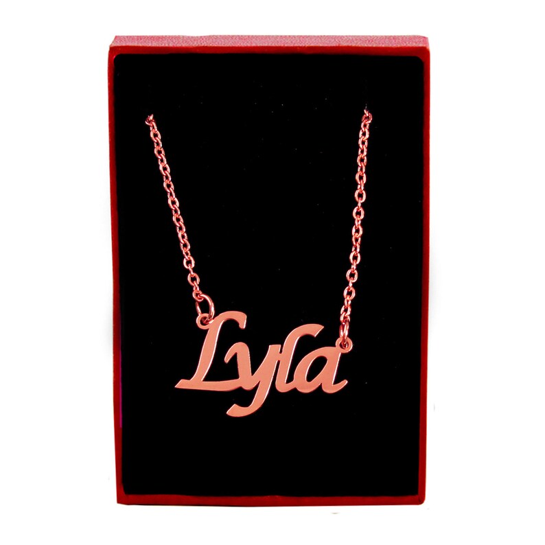 LYLA - Personalized Name Necklace - 18ct Rose Gold/gold/silver - Free ...