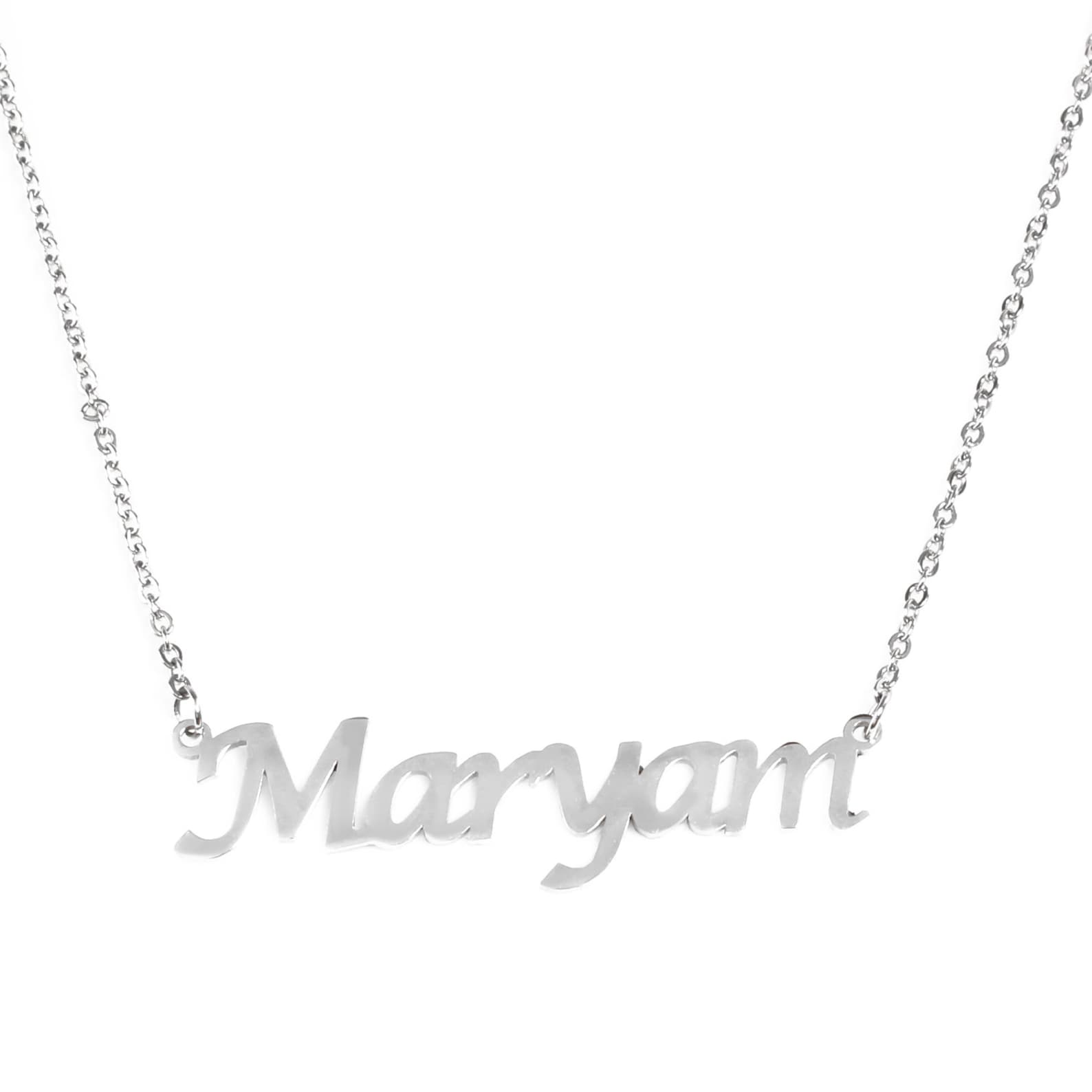 MARYAM Silver Tone Name Necklace Personalized Jewelery - Etsy