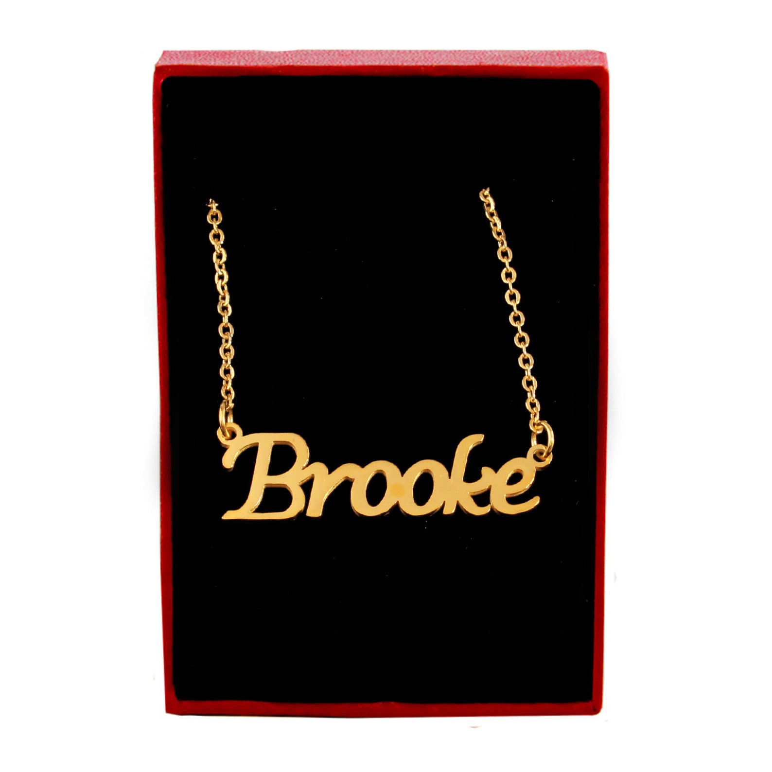 BROOKE Gold Name Necklace Personalized Jewellery Free - Etsy
