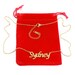 SYDNEY Name Necklace 18ct Gold Plated Free Gift Box & Bag Personalized ...