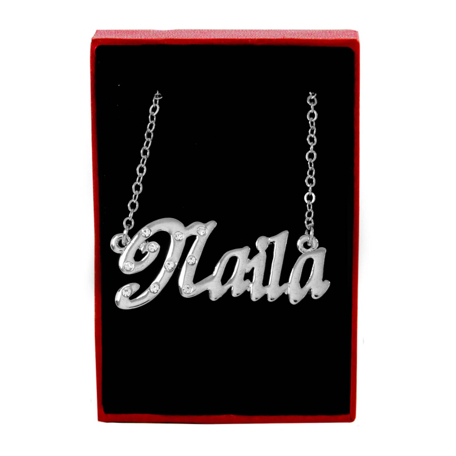Naila Name Necklace Chain Pendant Fashionable Jewellery - Etsy