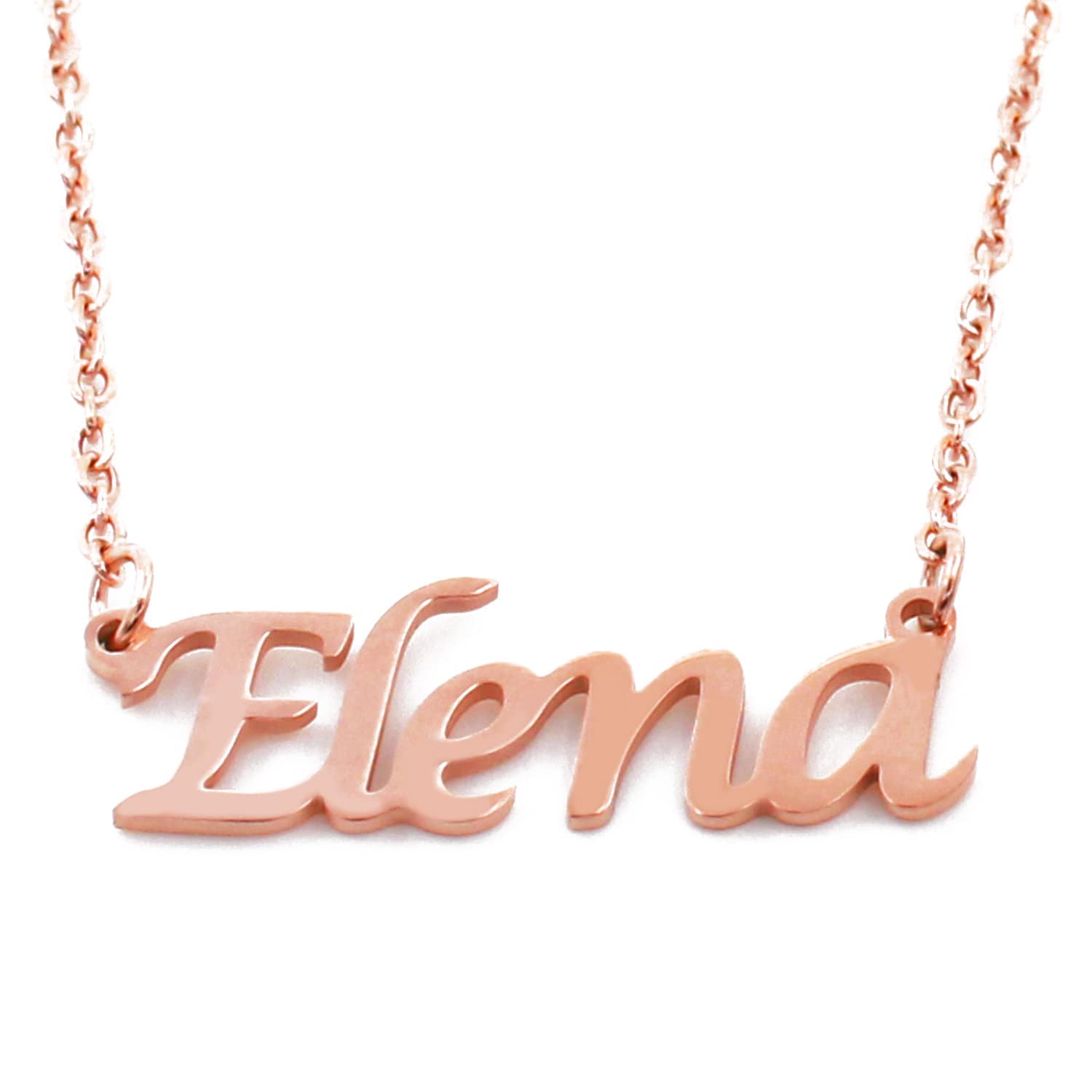 ELENA Personalized Name Necklace 18k Rose Gold/gold Plated/silver Tone ...