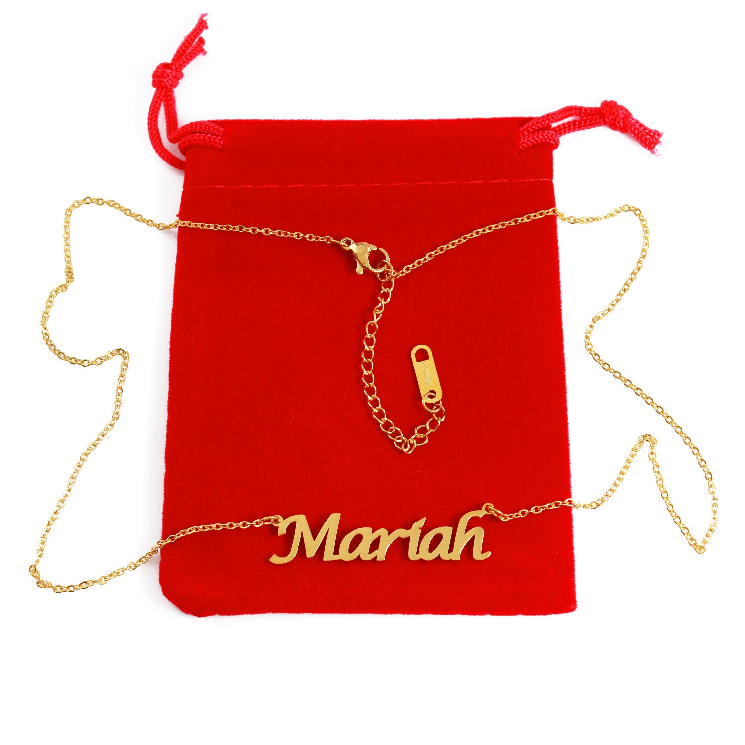 MARIAH - Personalized Name Necklace - 18ct Rose Gold/gold/silver - Free ...