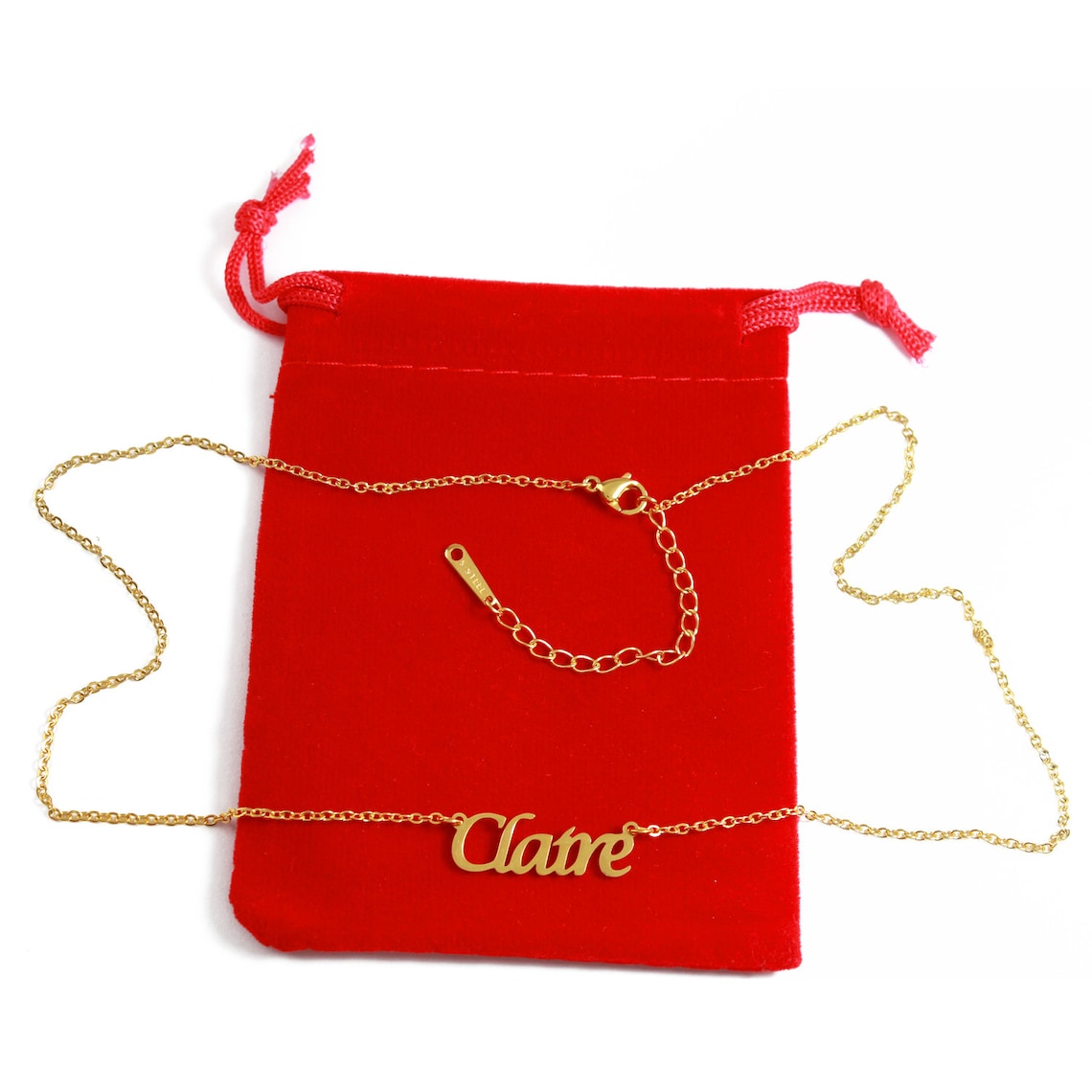 CLAIRE - Personalized Name Necklace - 18k Rose Gold/gold Plated/silver ...