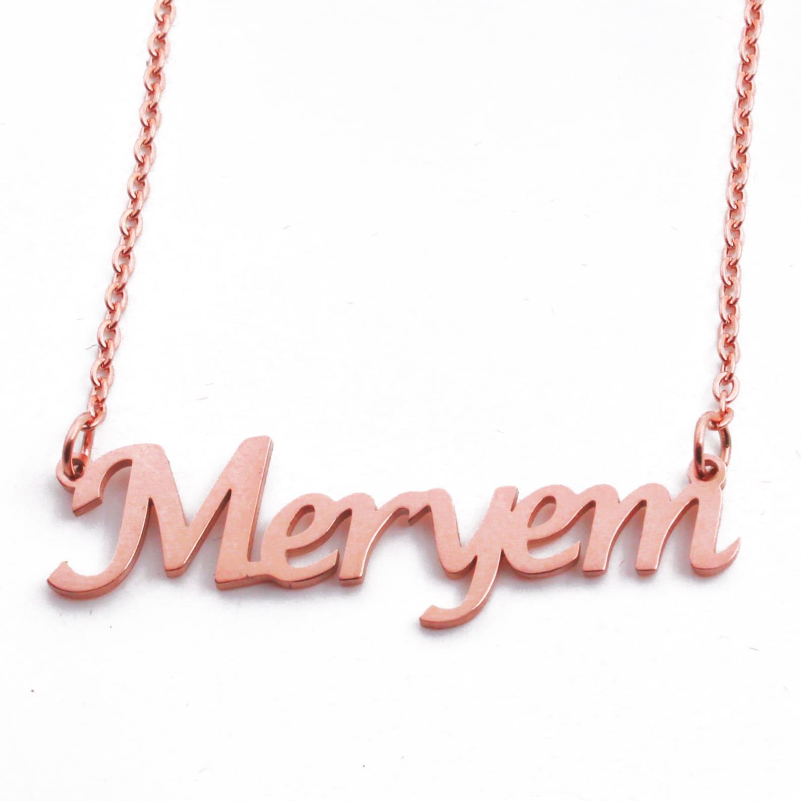 MERYEM - Personalized Name Necklace - 18ct Rose Gold/gold/silver - Free ...
