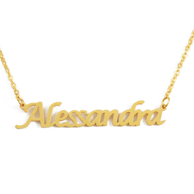 ALESSANDRA - Personalized Name Necklace - 18k Rose Gold/gold Plated ...