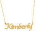 Kimberly Name Necklace Stainless Steel / 18ct Gold Plated - Etsy